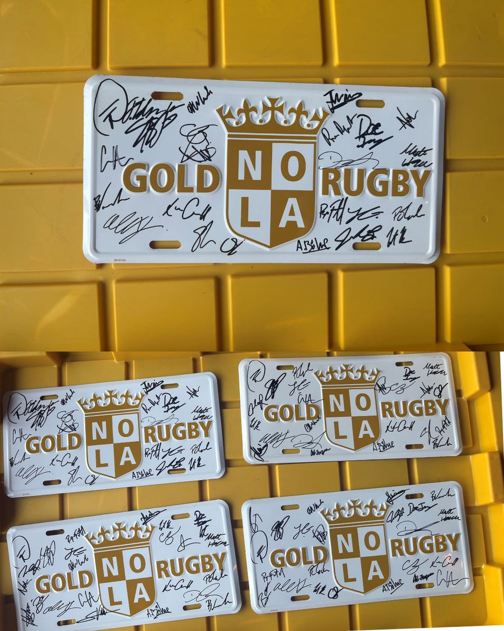 Team Autographed License Plate – American Rugby Factory (formerly NOLA ...
